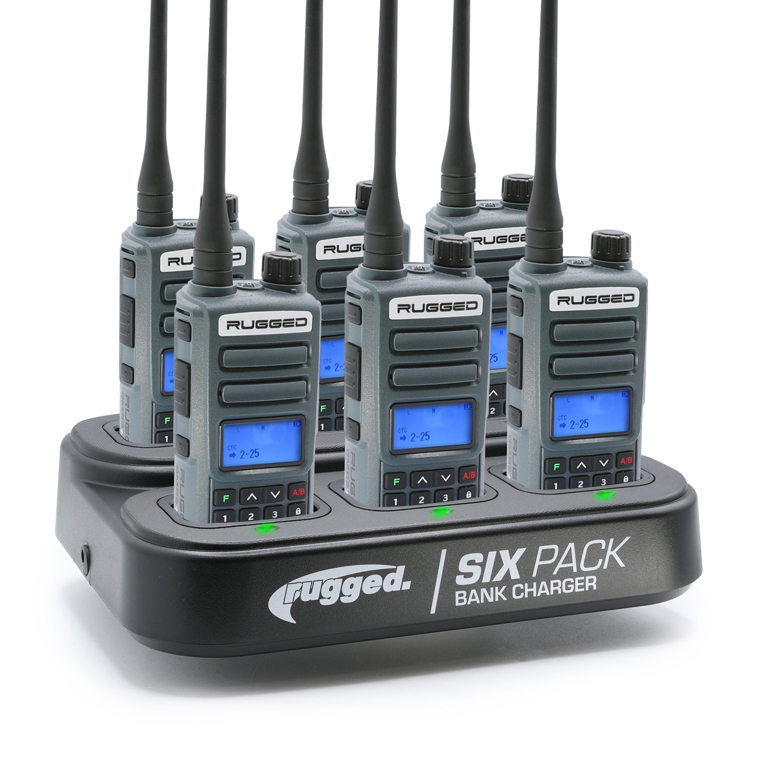 6 Pack - Rugged GMR2 PLUS - GMRS and FRS Two Way Handheld Radios with ...
