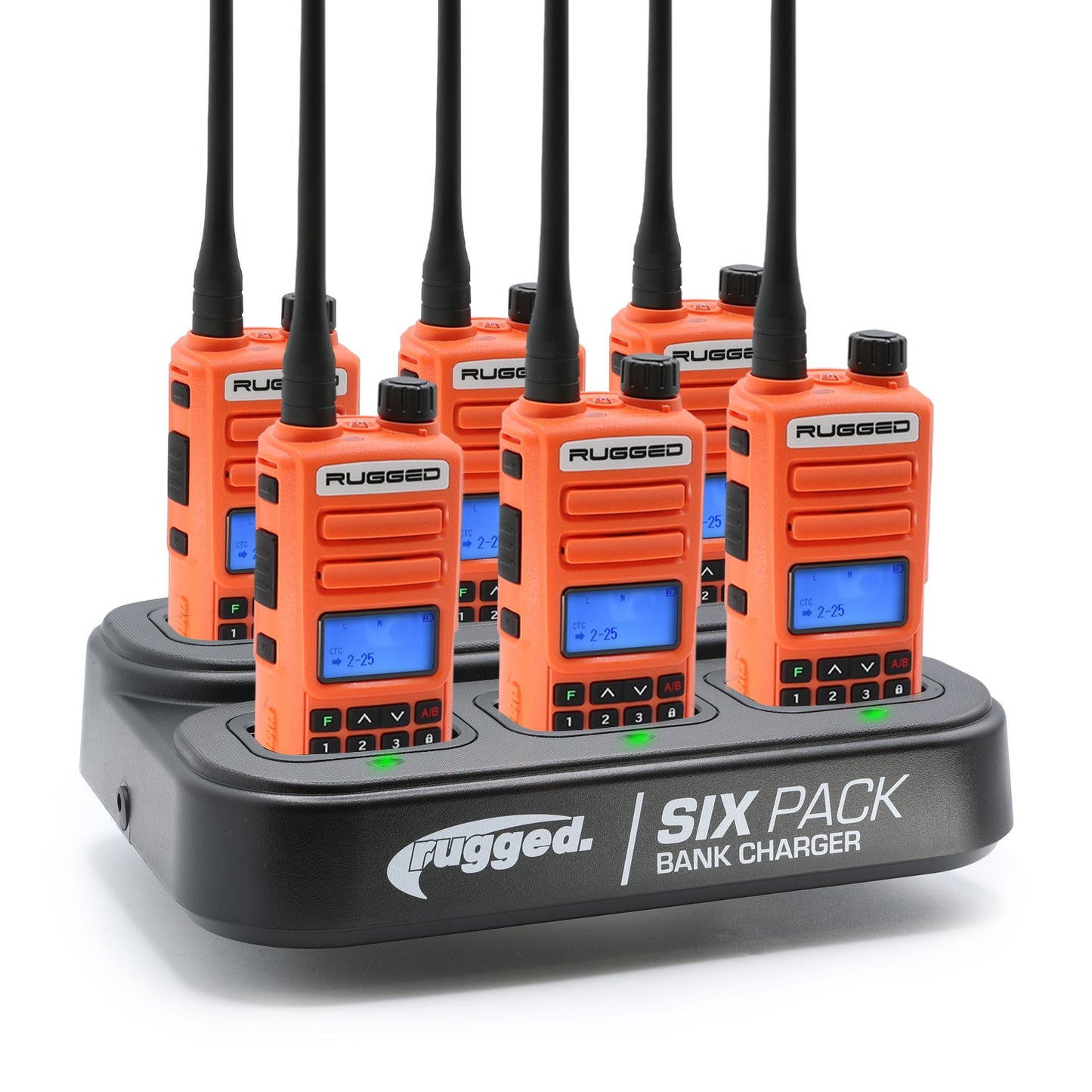 6 Pack - Rugged GMR2 PLUS - GMRS and FRS Two Way Handheld Radios with ...