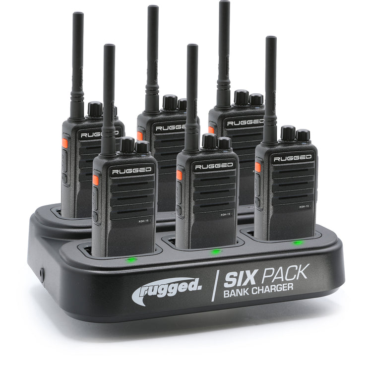 6 PACK - Choose Your Business Band Two Way Handheld Radio – Rugged Radios
