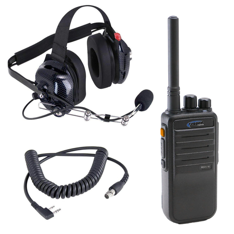 Crew Chief - H42 Spotter Headset and Rugged Handheld Radio Package ...