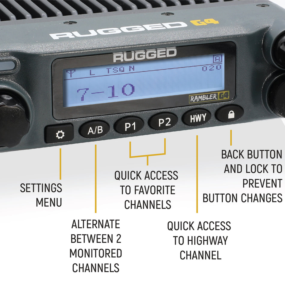 Base Camp - Rambler G4 High Power Mobile Radio with Fiberglass Antenna ...