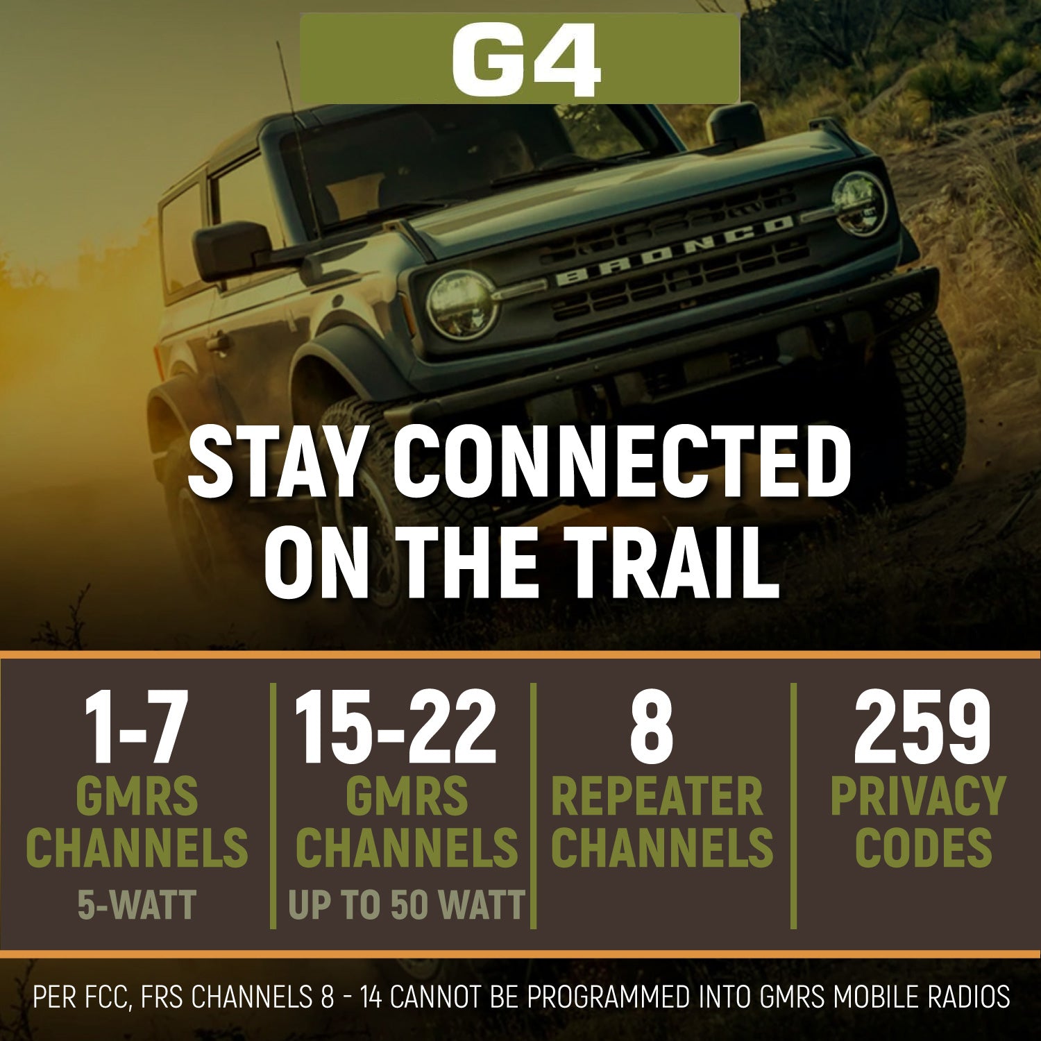 Ford Bronco Two-Way GMRS Mobile Radio Kit – Rugged Radios