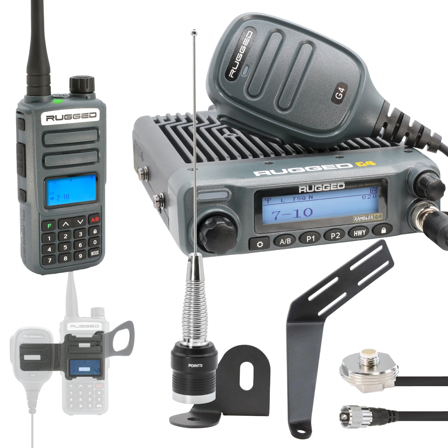 ULTIMATE GMRS Mobile Radio Kit for Jeep Wrangler JKU – Rugged Radios