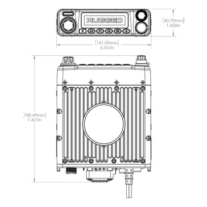 Radio Kit Plus - Rugged G1 GMRS Mobile Radio with External Speaker ...