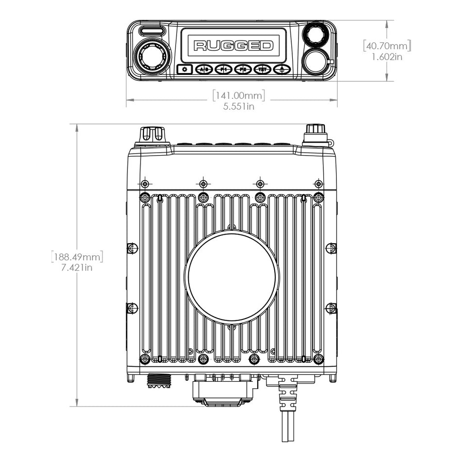 Rugged G1 ADVENTURE SERIES Waterproof GMRS Mobile Radio – Rugged Radios
