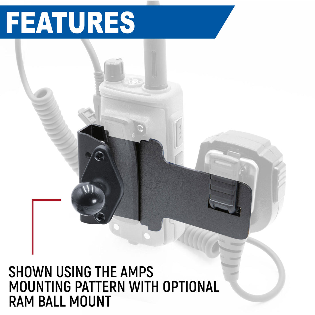 Radio and Speaker Mic Mount for Handheld Radios – Rugged Radios