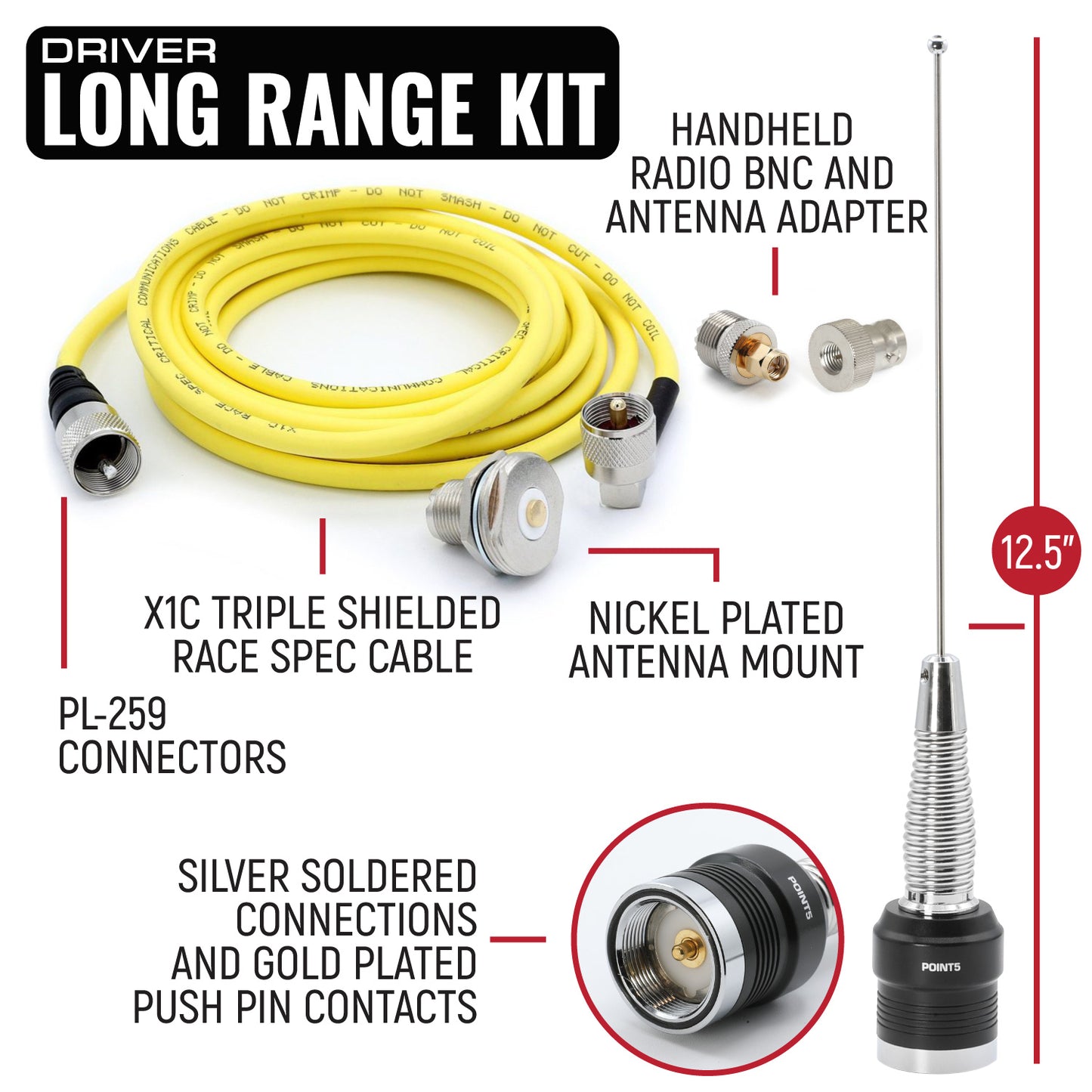 NASCAR Driver and Crew Chief Long Track Racing Kit with RDH16 Radios ...