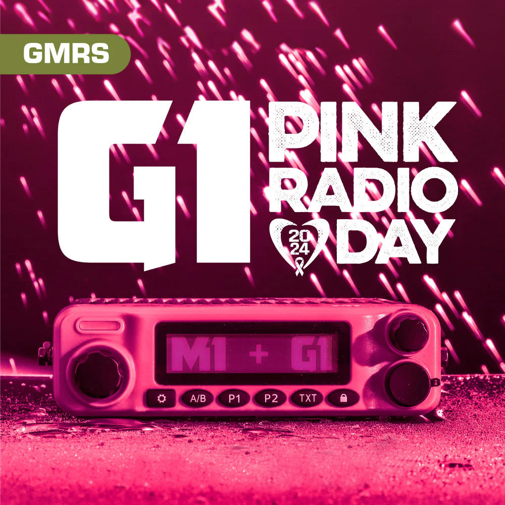 Radio Kit - Pink Rugged G1 ADVENTURE SERIES Waterproof GMRS Mobile Rad ...