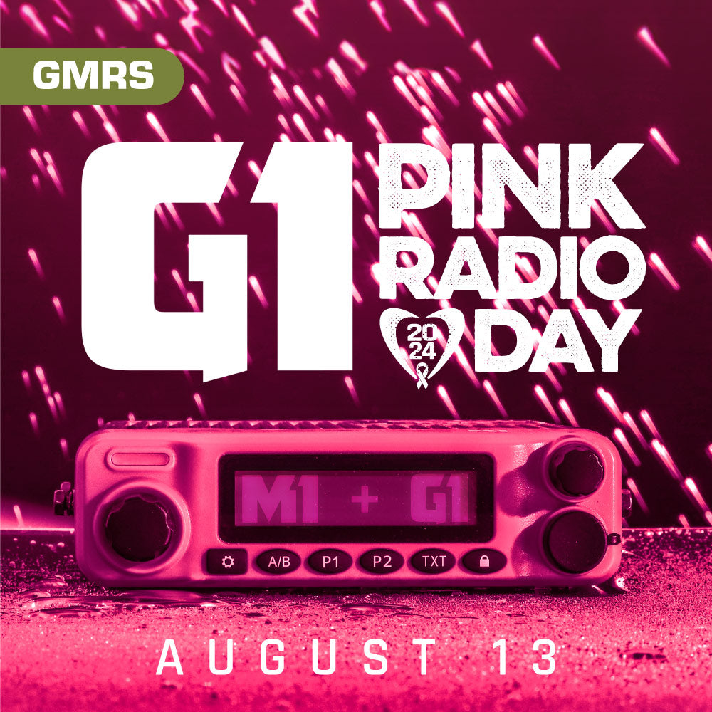 Radio Kit - Pink Rugged G1 ADVENTURE SERIES Waterproof GMRS Mobile Rad ...