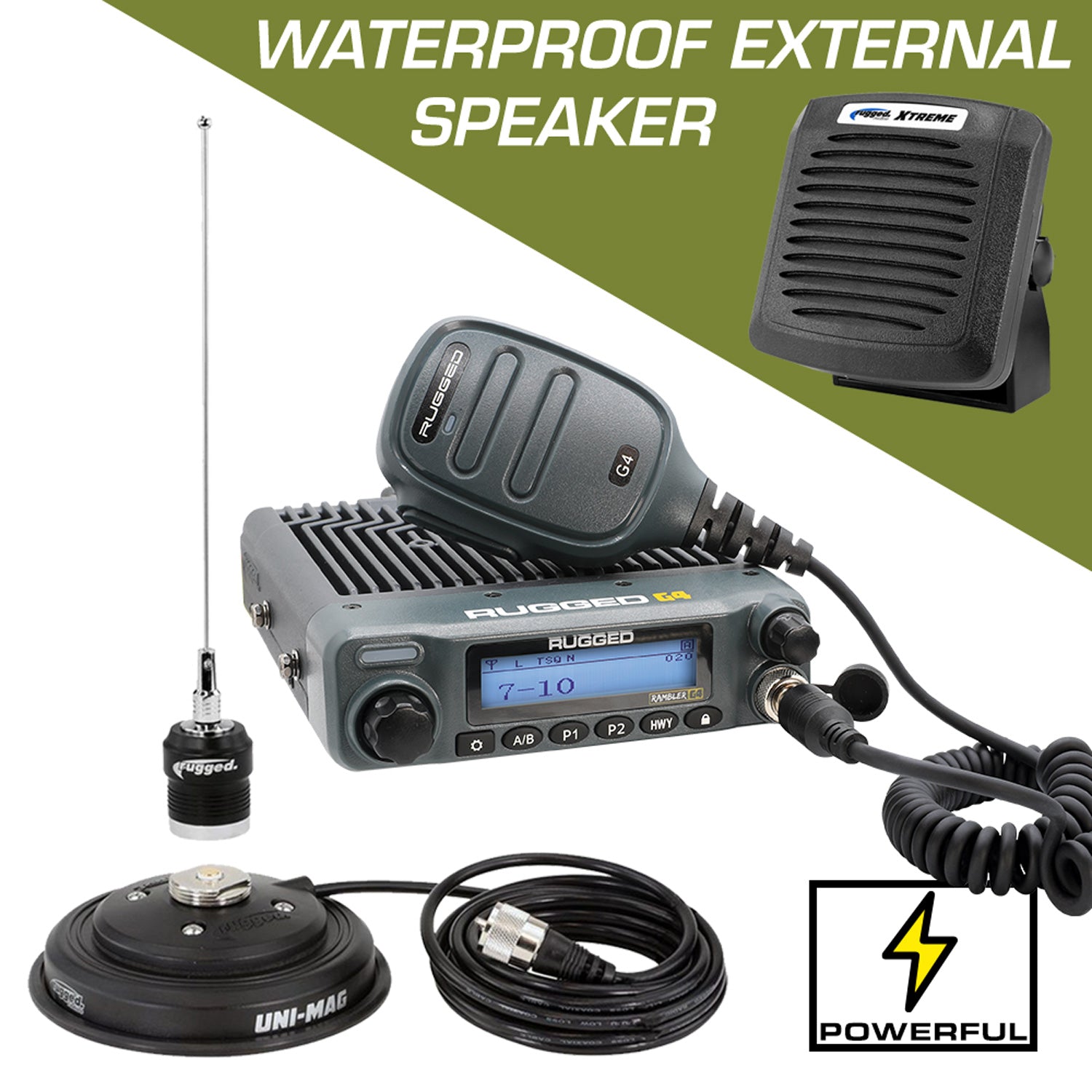 Radio Kit Plus - Rambler G4 High Power GMRS Mobile Radio Kit with Exte ...