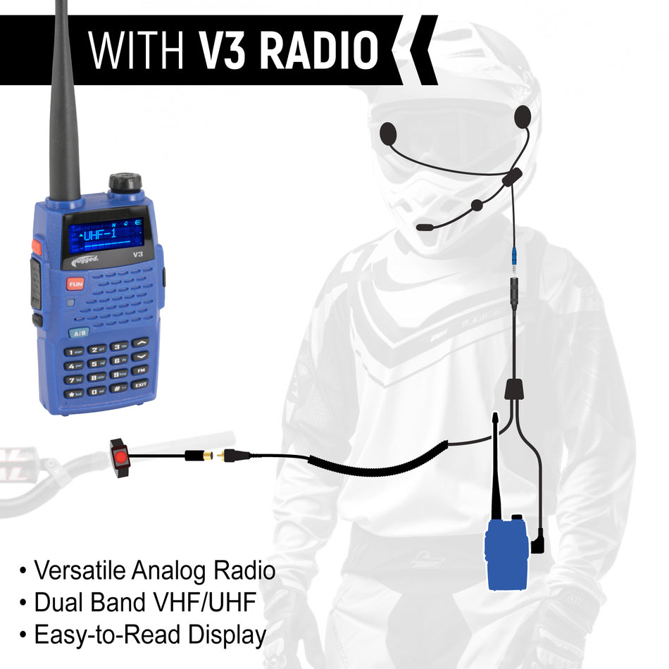 SUPER SPORT Complete Motorcycle Communication Kit with Lightweight SPO ...