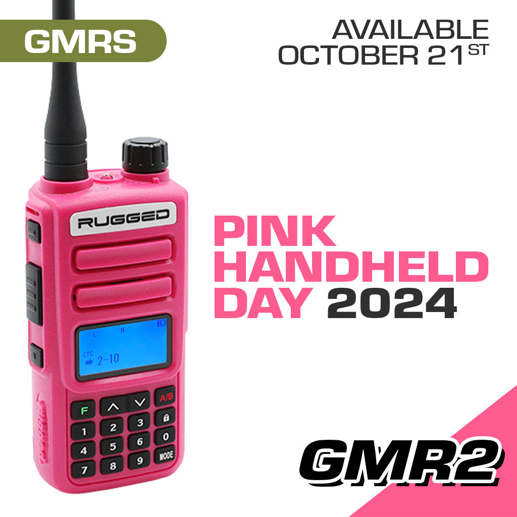 Pink Rugged GMR2 PLUS - GMRS/FRS Handheld Radio – Rugged Radios