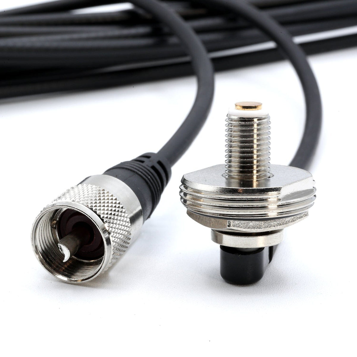 17 Ft Antenna Coax Cable with 3/8" NMO (TM) Thick Mount – Rugged Radios