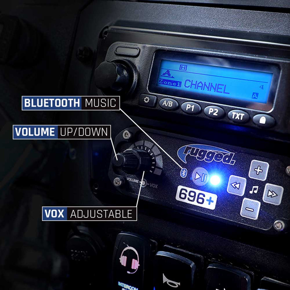 696 PLUS - Intercom with Bluetooth Music – Rugged Radios