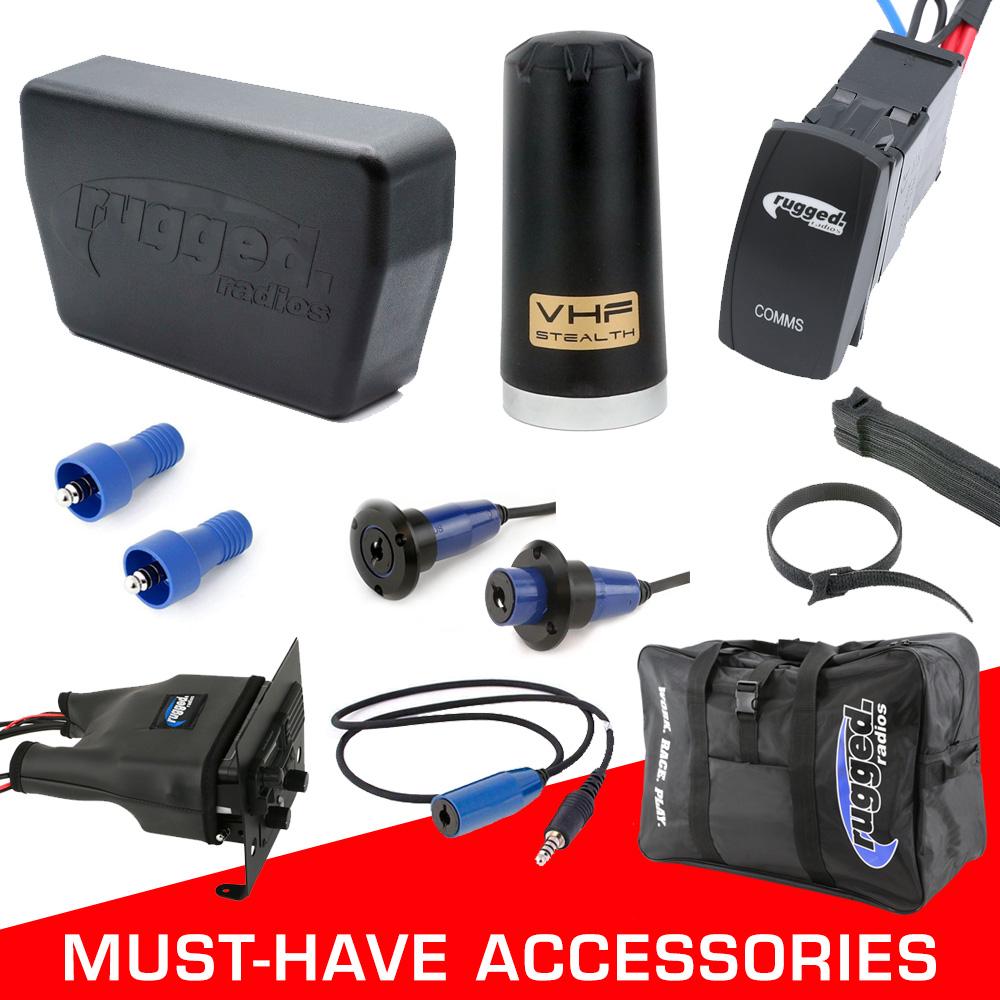 Alpha Accessory Pack For Rugged UTV SXS Intercom Radio Communication S ...