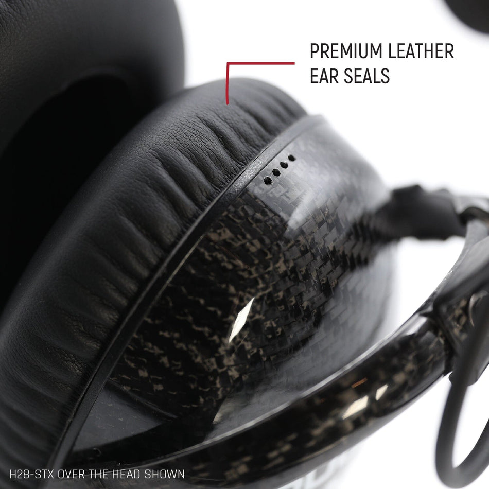 AlphaBass Carbon Fiber Stereo Headset with Bass Boost and Volume Contr ...