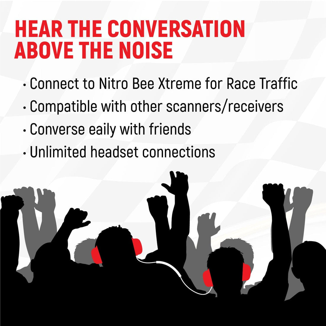 BUNDLE - H80 Track Talk Linkable Intercom Headset with NITRO BEE XTREM ...