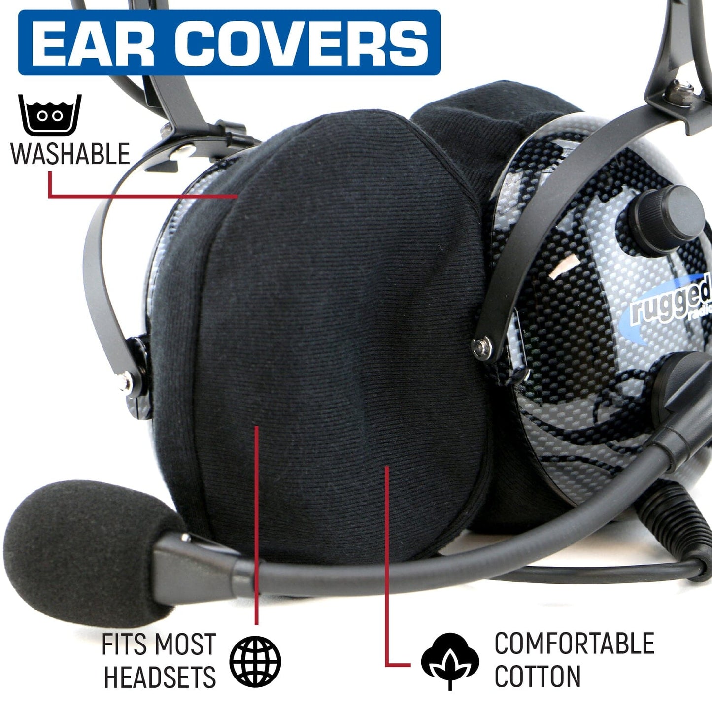 Cloth Ear Covers for Headsets – Rugged Radios