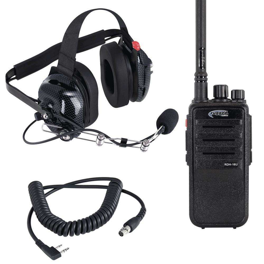 Crew Chief - H42 Spotter Headset and Rugged Handheld Radio Package ...
