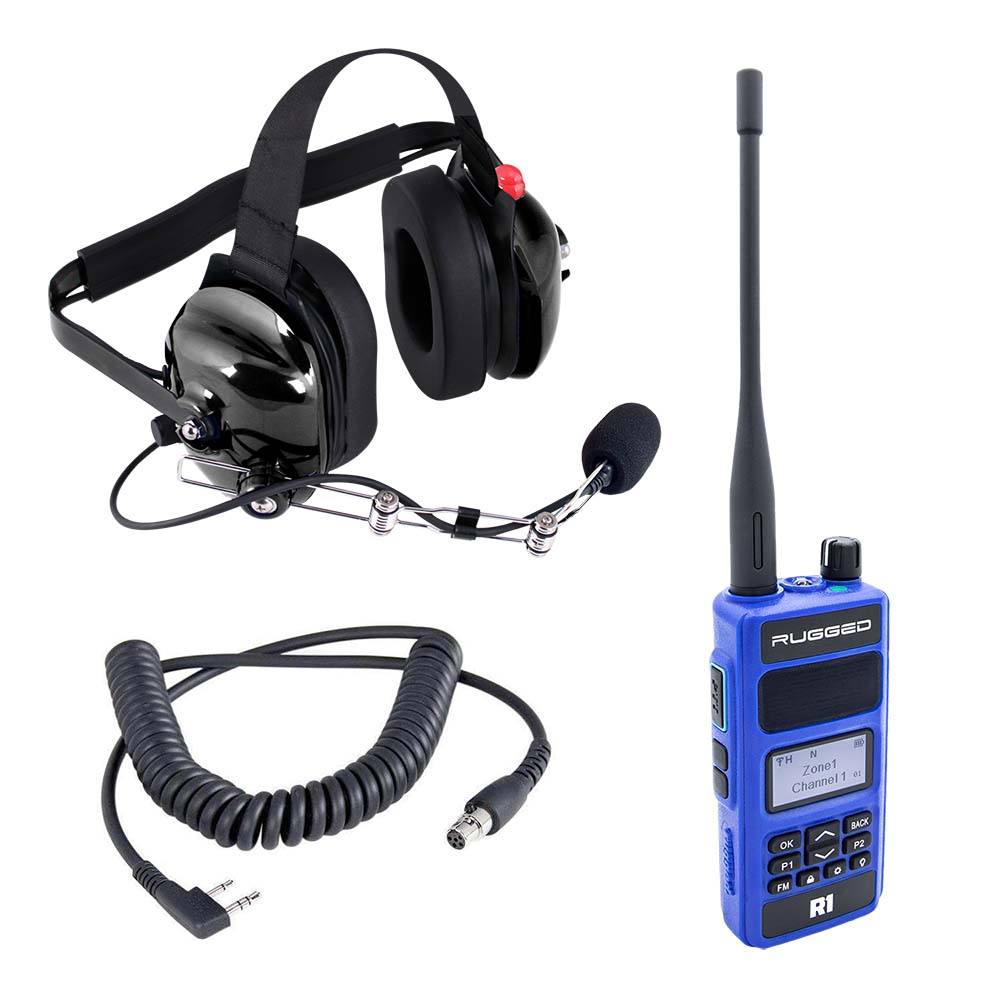 Crew Chief - H42 Spotter Headset and Rugged Handheld Radio Package ...