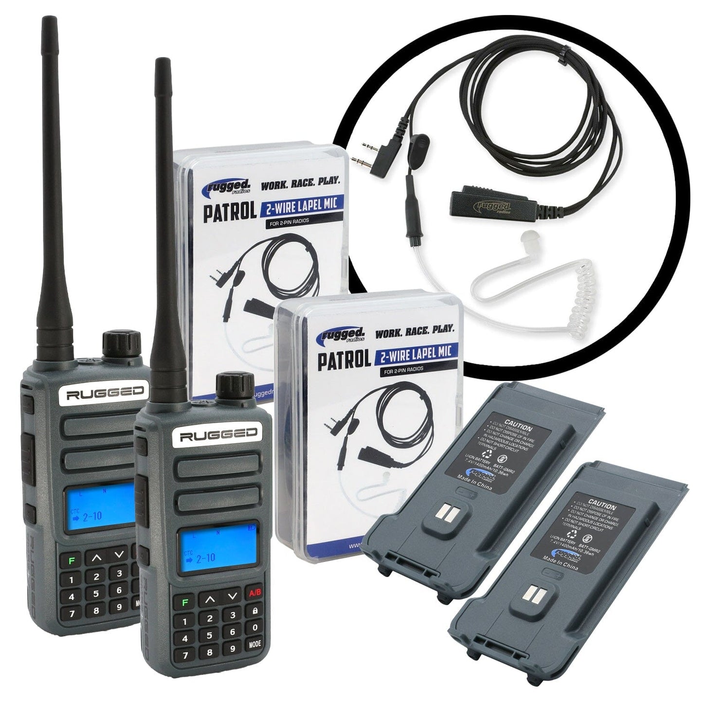 GREAT OUTDOORS PACK - GMR2 PLUS - GMRS / FRS Two Way Handheld Radios w ...