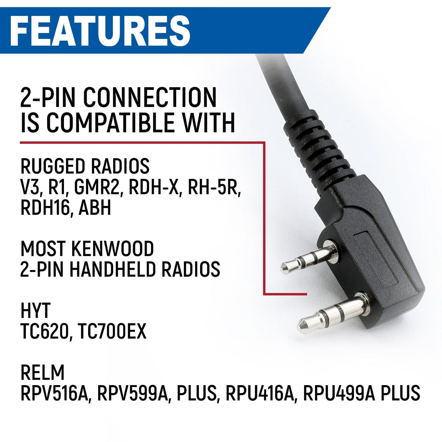 Hand Speaker Mic Waterproof for Handheld Radios – Rugged Radios