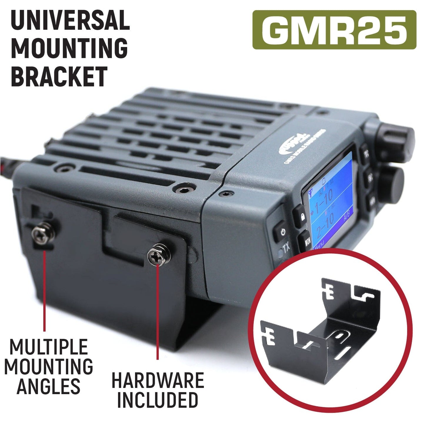 Radio Kit - GMR25 Waterproof GMRS Band Mobile Radio with Antenna ...