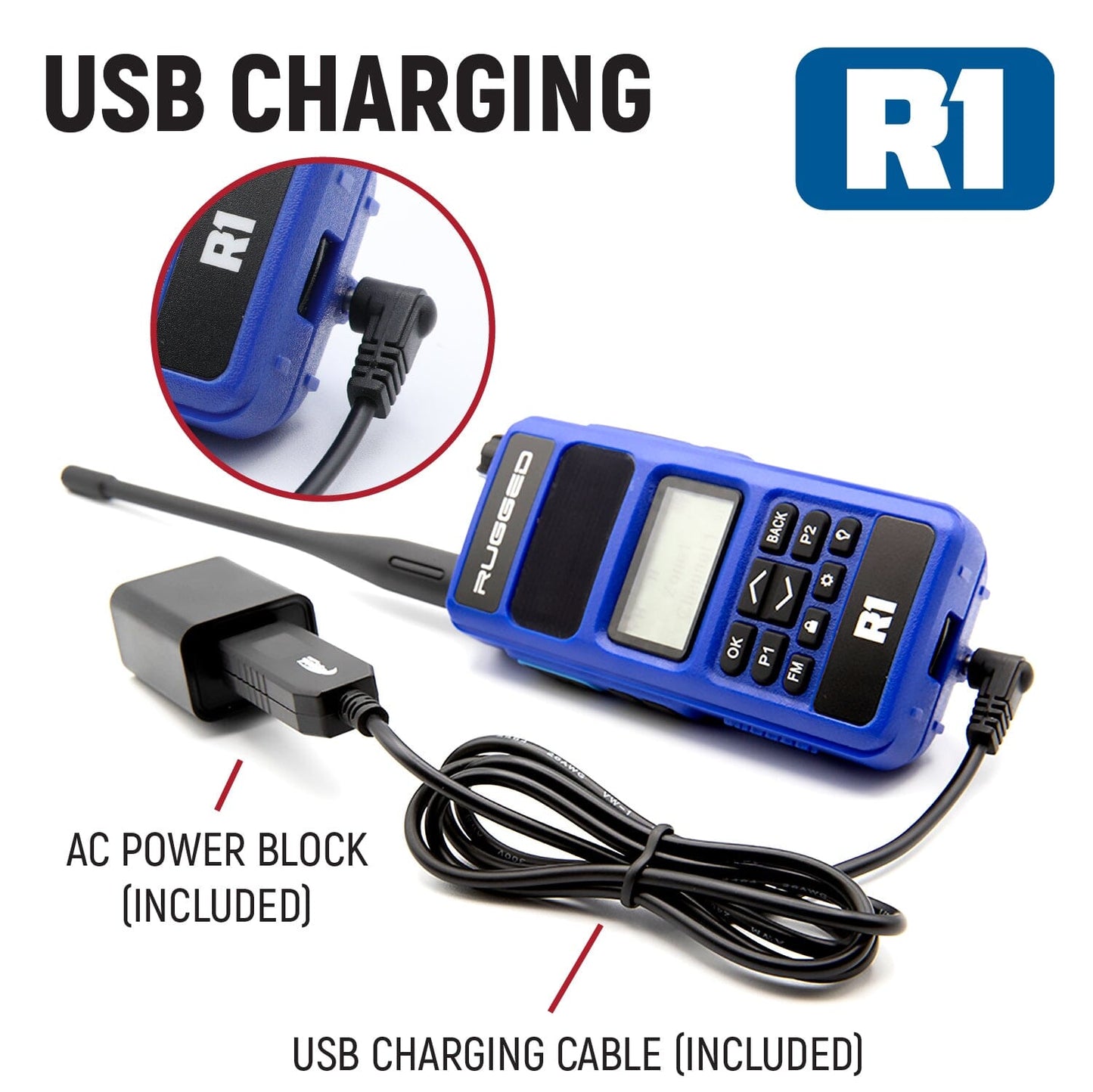 R1 READY PACK - Rugged R1 - Business Band Two Way Handheld Radios - Di ...