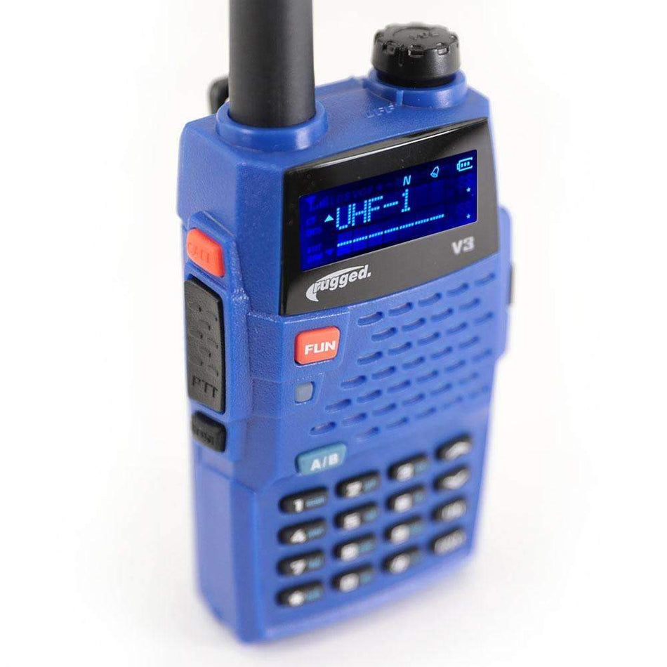 2 PACK - Rugged V3 - Business Band Two Way Handheld Radio - Analog Onl ...