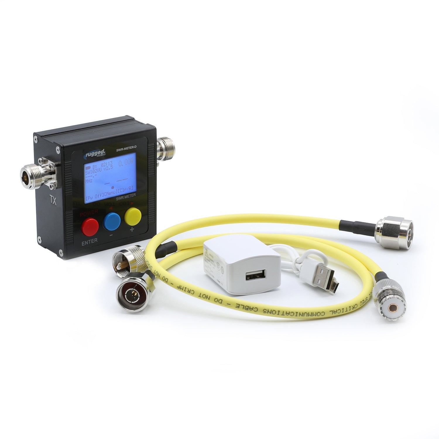 SWR UHF & VHF Antenna Power Meter with Cables – Rugged Radios