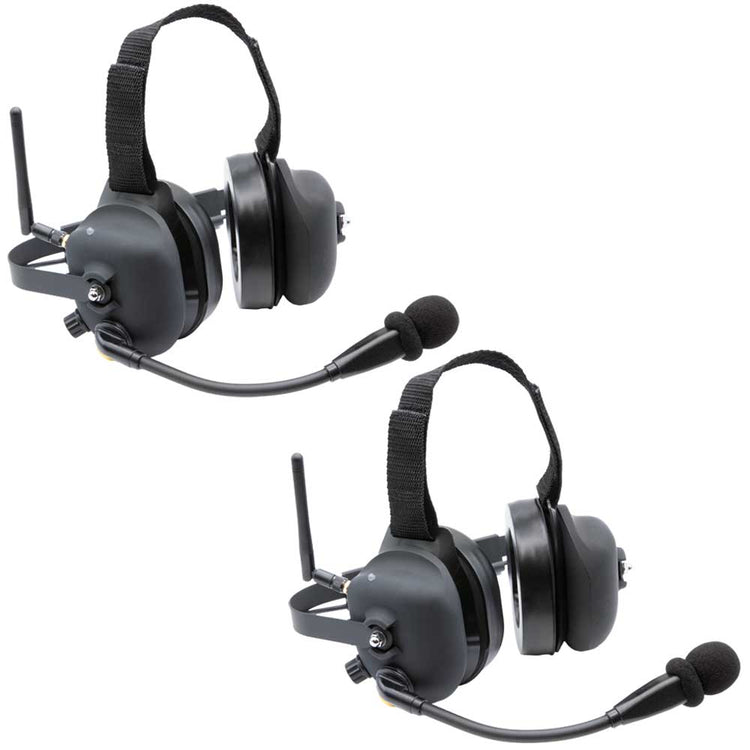 Wireless Double Talk Dual Headset Intercom System (Hands Free) – Rugged ...